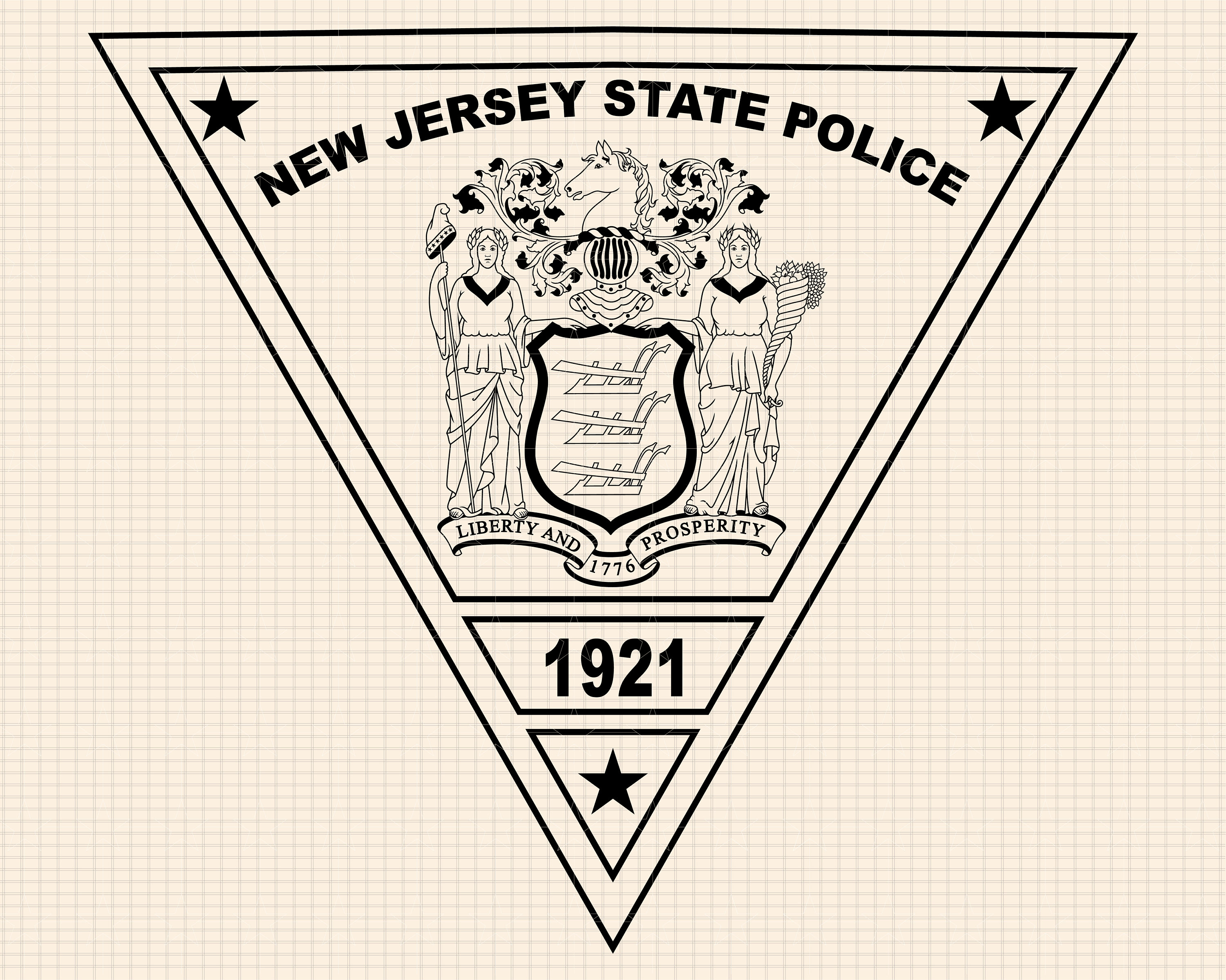 Seal of the New Jersey State Police SVG Bundle, New Jersey State Police ...
