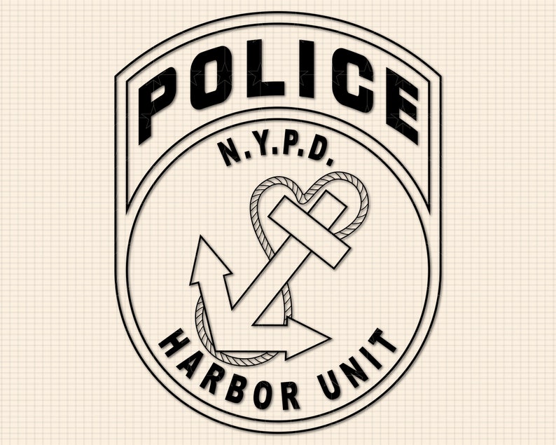 N.Y.P.D Harbor Unit Police Patch SVG Bundle, Harbor Unit Badge Svg ...