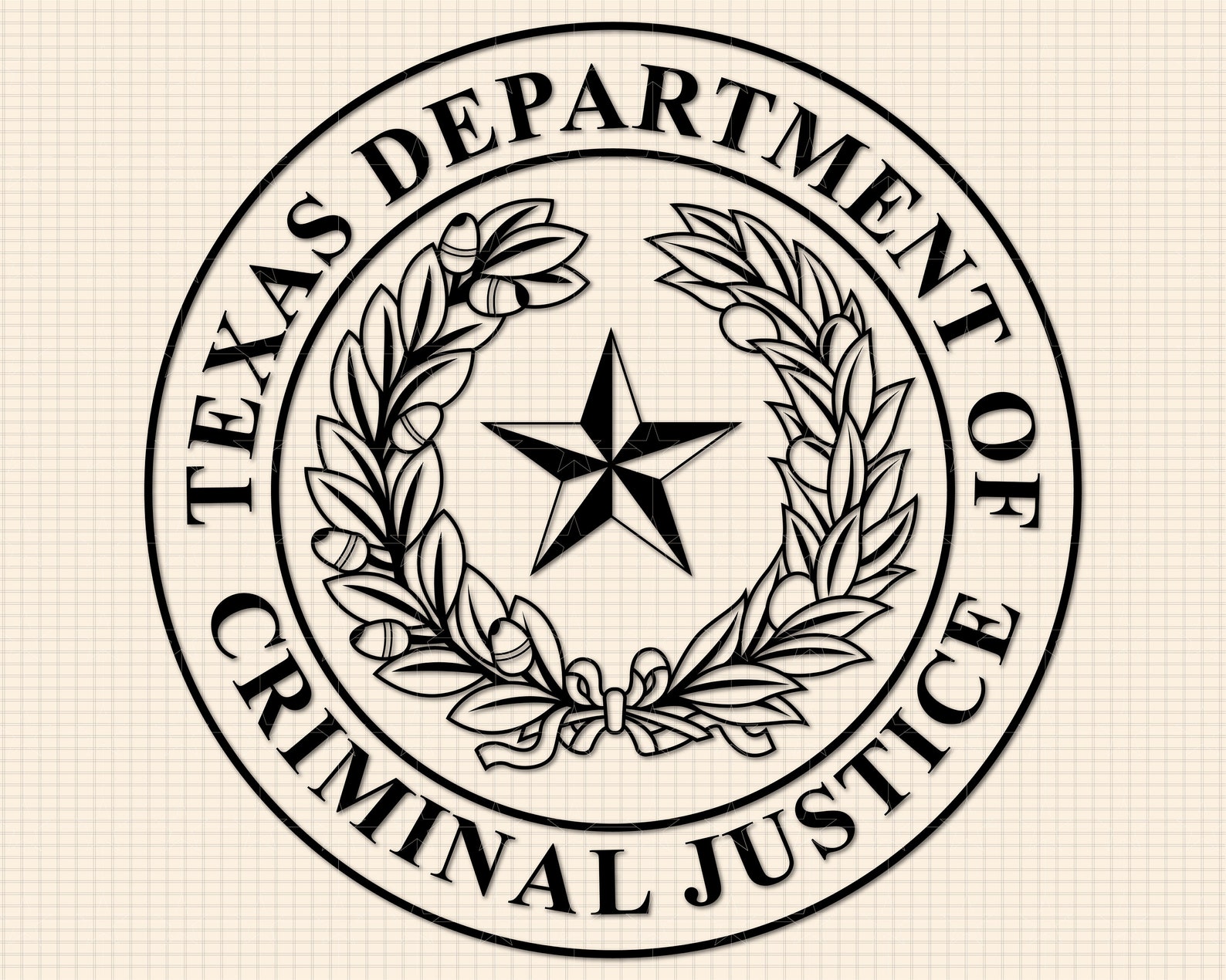 Texas Department of Criminal Justice Seal SVG Bundle, Criminal Justice ...