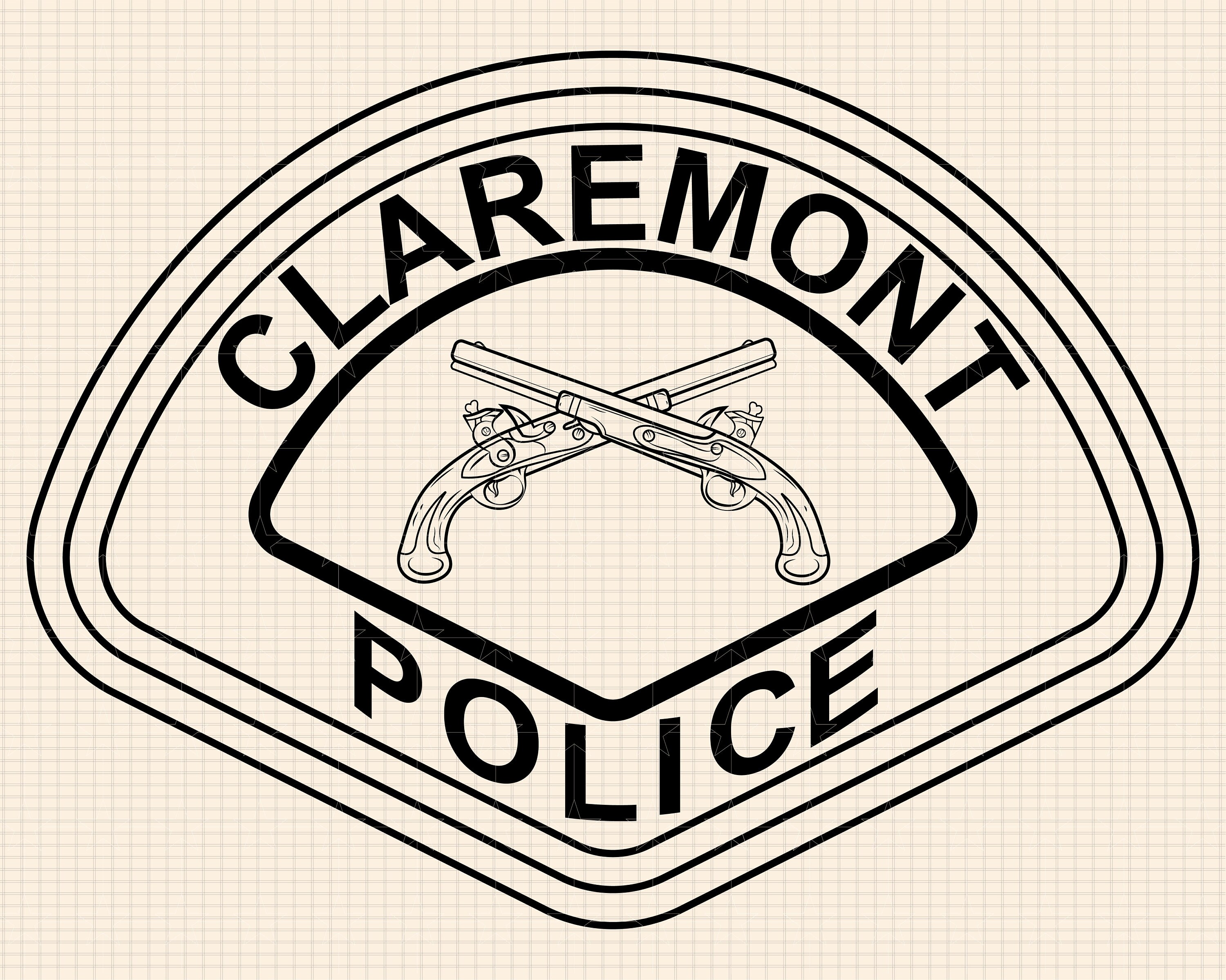 Claremont California Police Department Shoulder Patch SVG Bundle ...