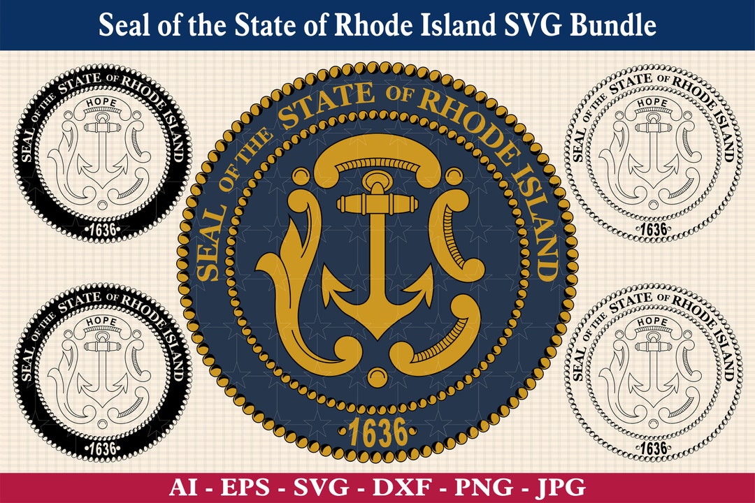 Seal of the State of Rhode Island SVG Bundle, Seal of Rhode Island ...