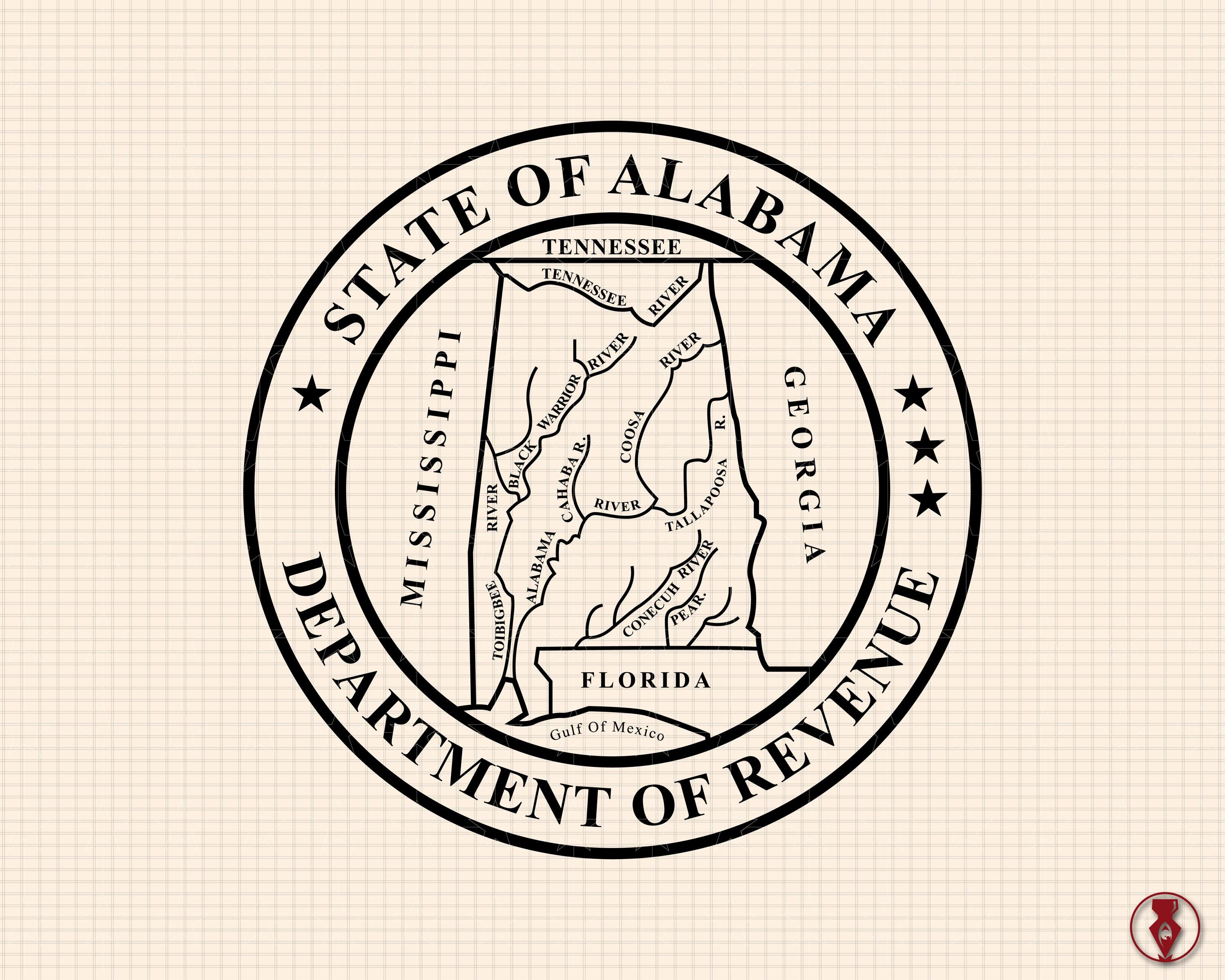 Alabama Revenue Seal SVG Bundle – Vintage State Emblem Vector Files - Etsy