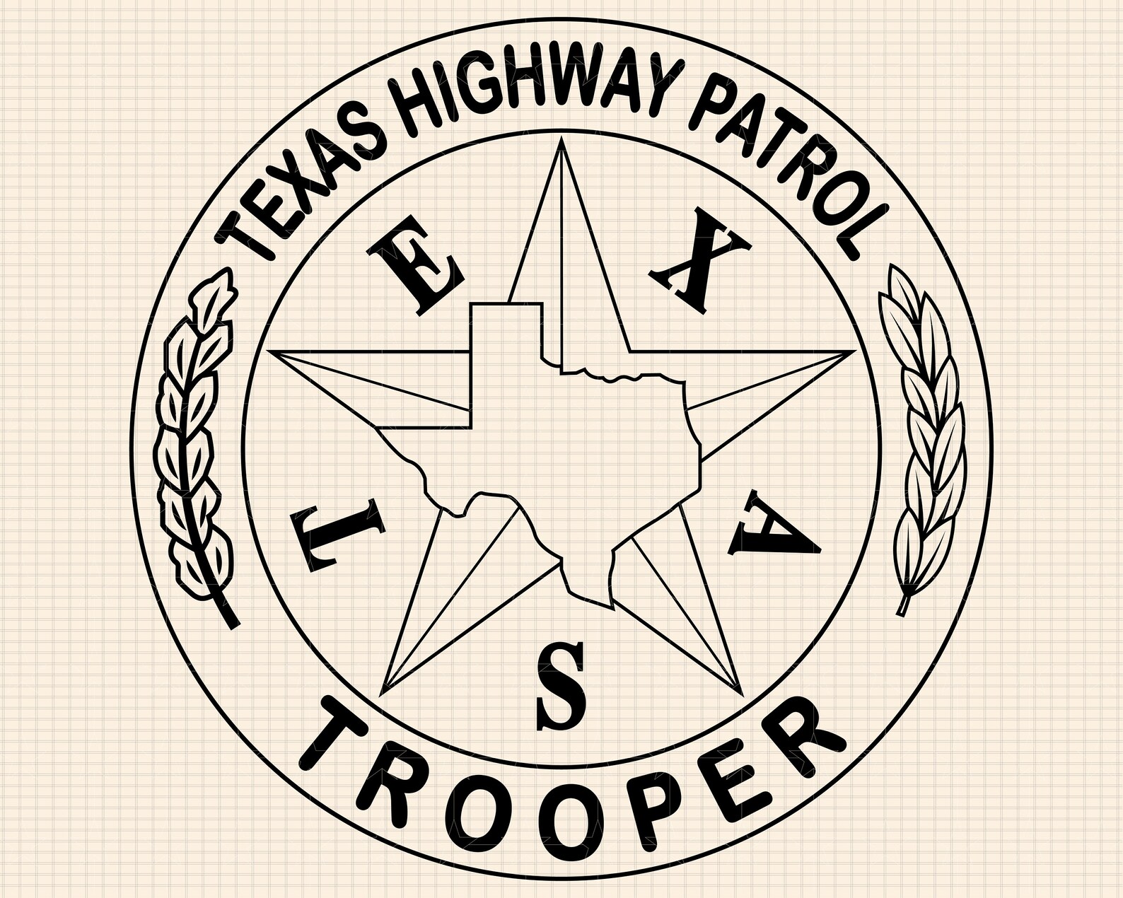 Texas Highway Patrol Badge SVG Bundle, Texas Highway Patrol Emblem SVG, Txdps Highway Patrol ...