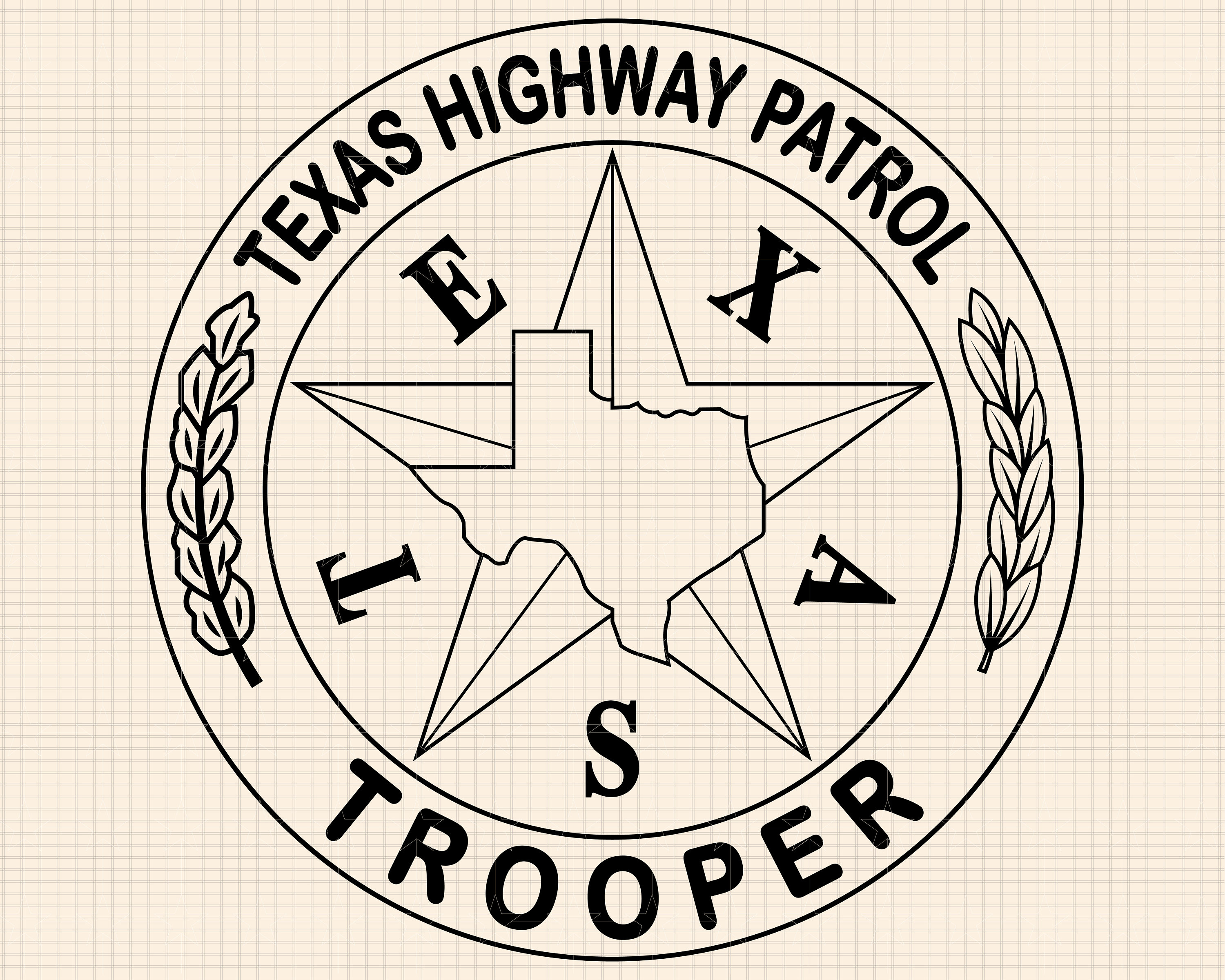 Texas Highway Patrol Badge SVG Bundle, Texas Highway Patrol Emblem SVG ...