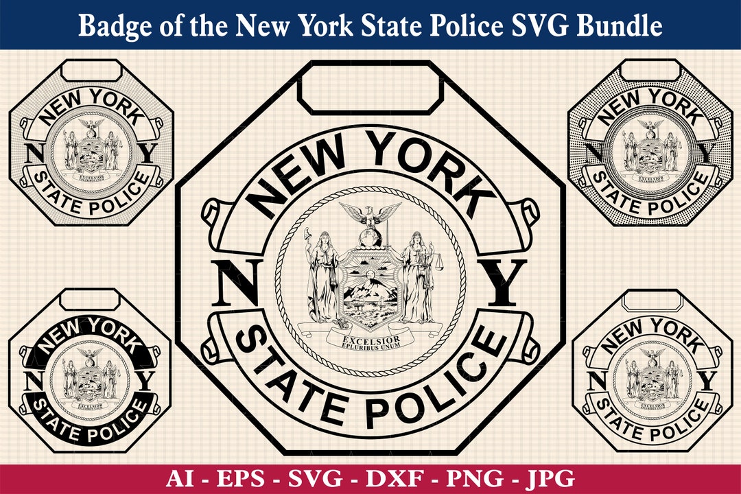 Badge of the New York State Police SVG Bundle, NYSP Badge Svg, NY State ...