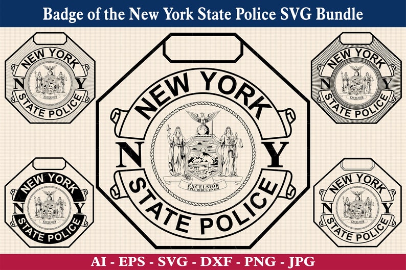 NY State Police Badge SVG Bundle, Cut Files - Etsy