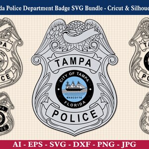 Tampa Florida Police Department Badge SVG Bundle, Tampa Police ...