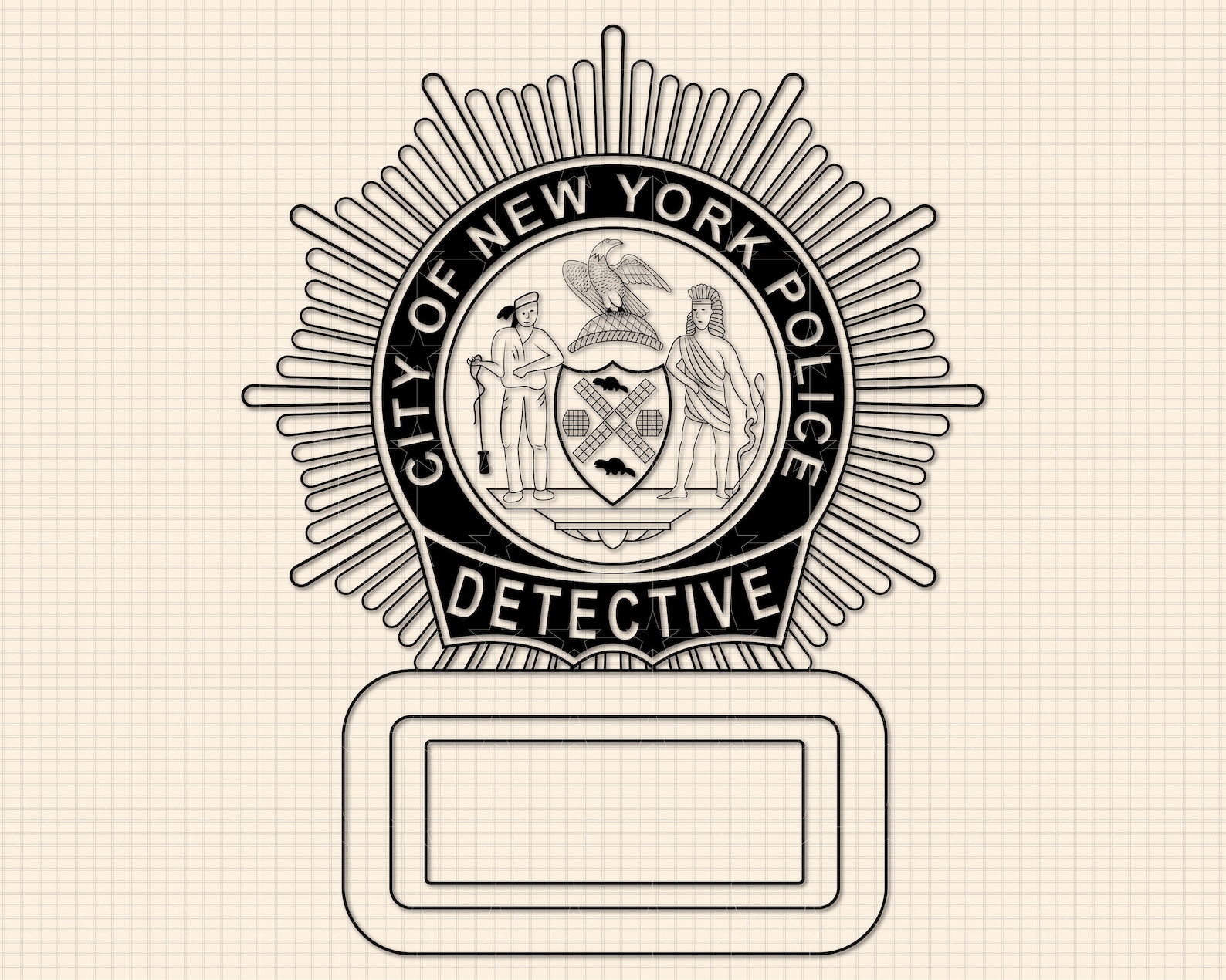 NYPD Police Department Detective Badge SVG Bundle, NYC New York City ...