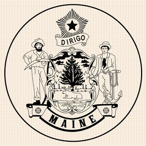 Great Seal of Maine SVG Bundle, Seal of Maine SVG, State of Maine Logo ...
