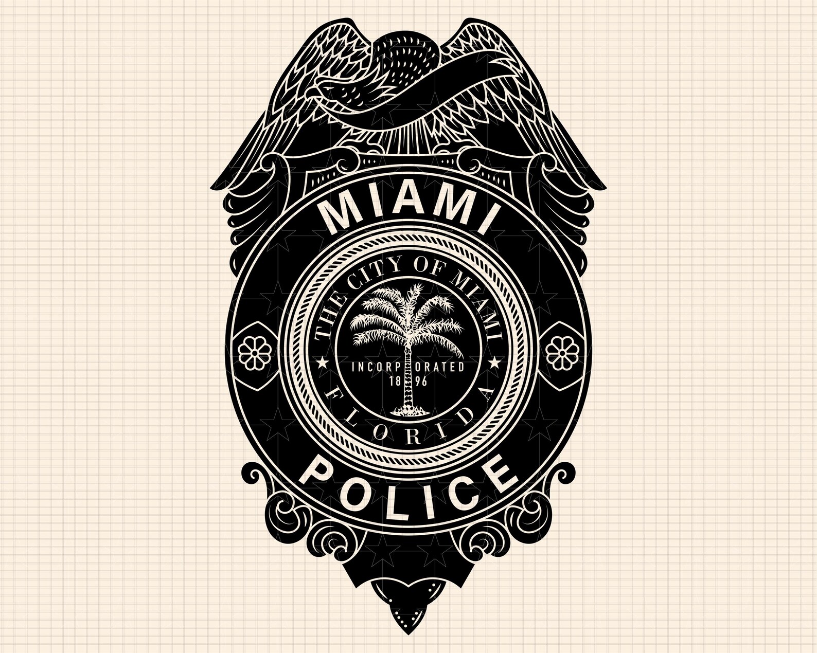 Miami Police Badge SVG Bundle, MPD Insignia Vector (cut Files) - Etsy