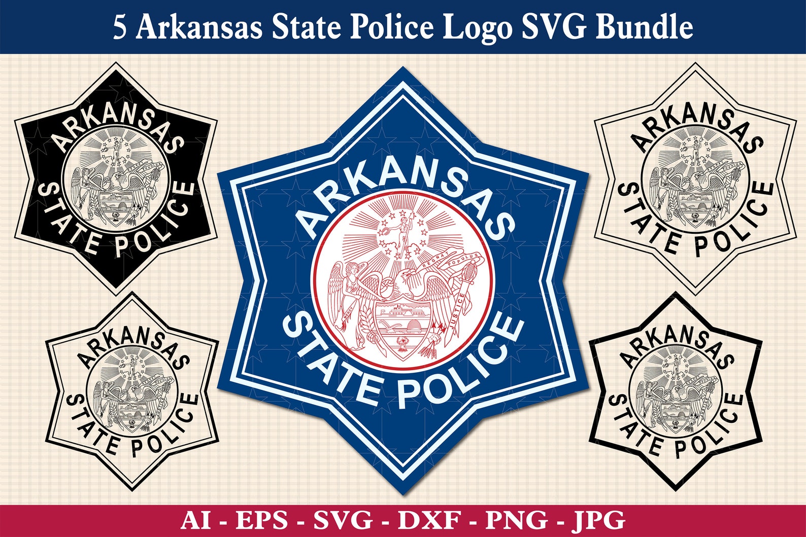 Arkansas State Police Logo Svg Bundle, Arkansas State Police Patch Svg ...