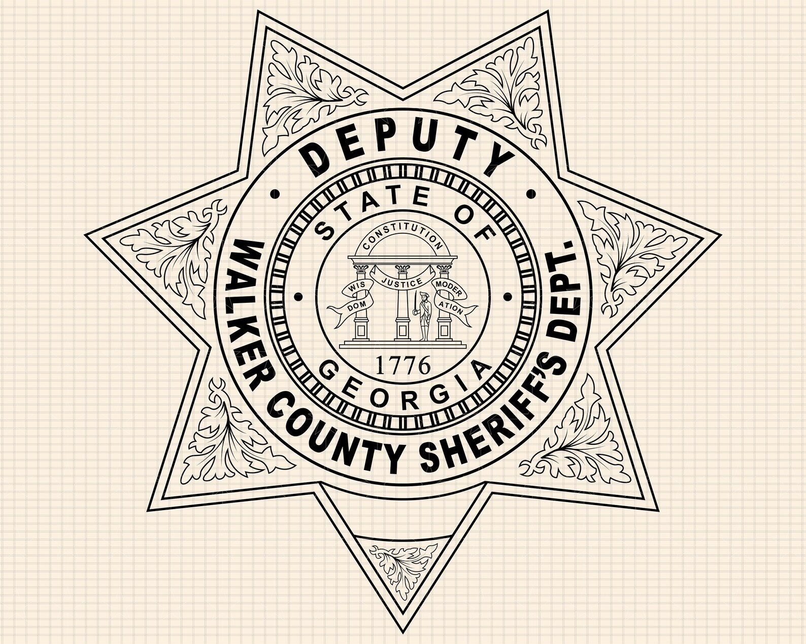 Walker County Sheriff Badge SVG Bundle, Georgia Seal (cut File) - Etsy