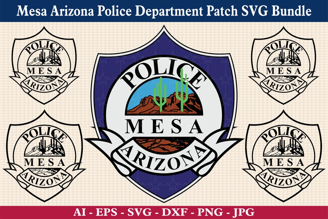 Mesa Arizona Police Department Patch SVG Bundle, Mesa Police Dept Crest ...