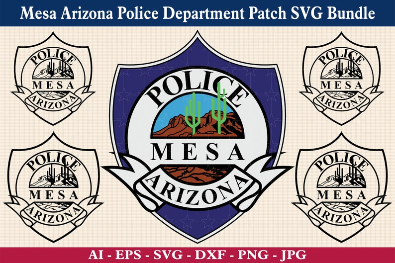Mesa Arizona Police Department Patch SVG Bundle, Mesa Police Dept Crest ...