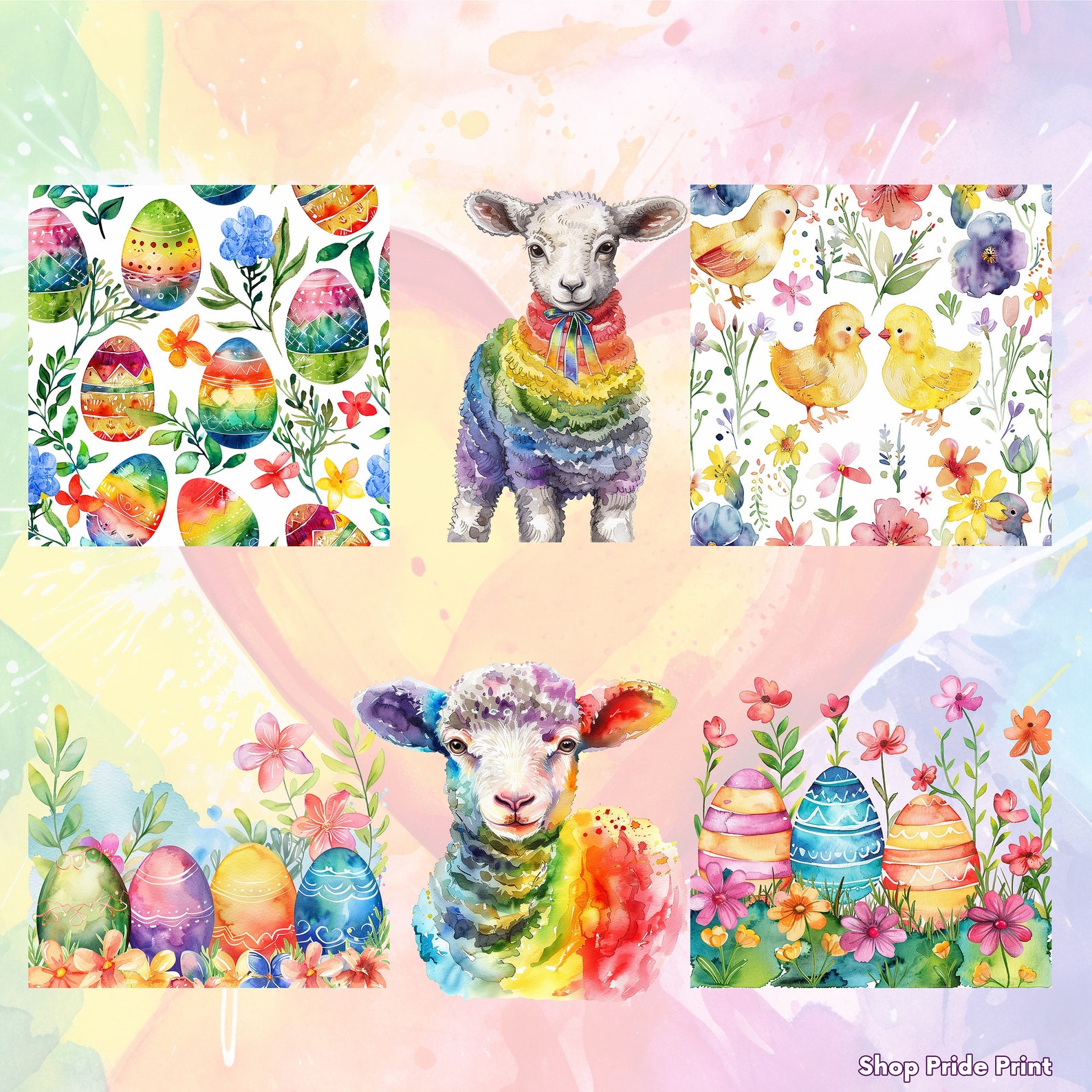 30 PNG Rainbow Easter Couple Clipart, Gay Pride Printable, Paper ...