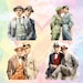 Gay Retro Pairs 1920s Summer Art Bundle, LGBTQ Images Pride ...