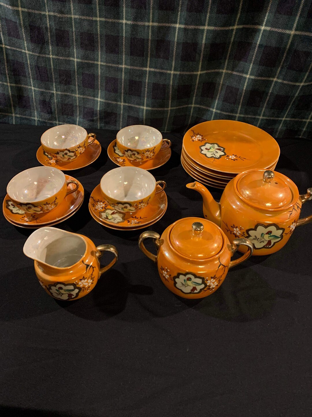 Rare Collectible Vintage Lusterware Tea Set Japan - Etsy