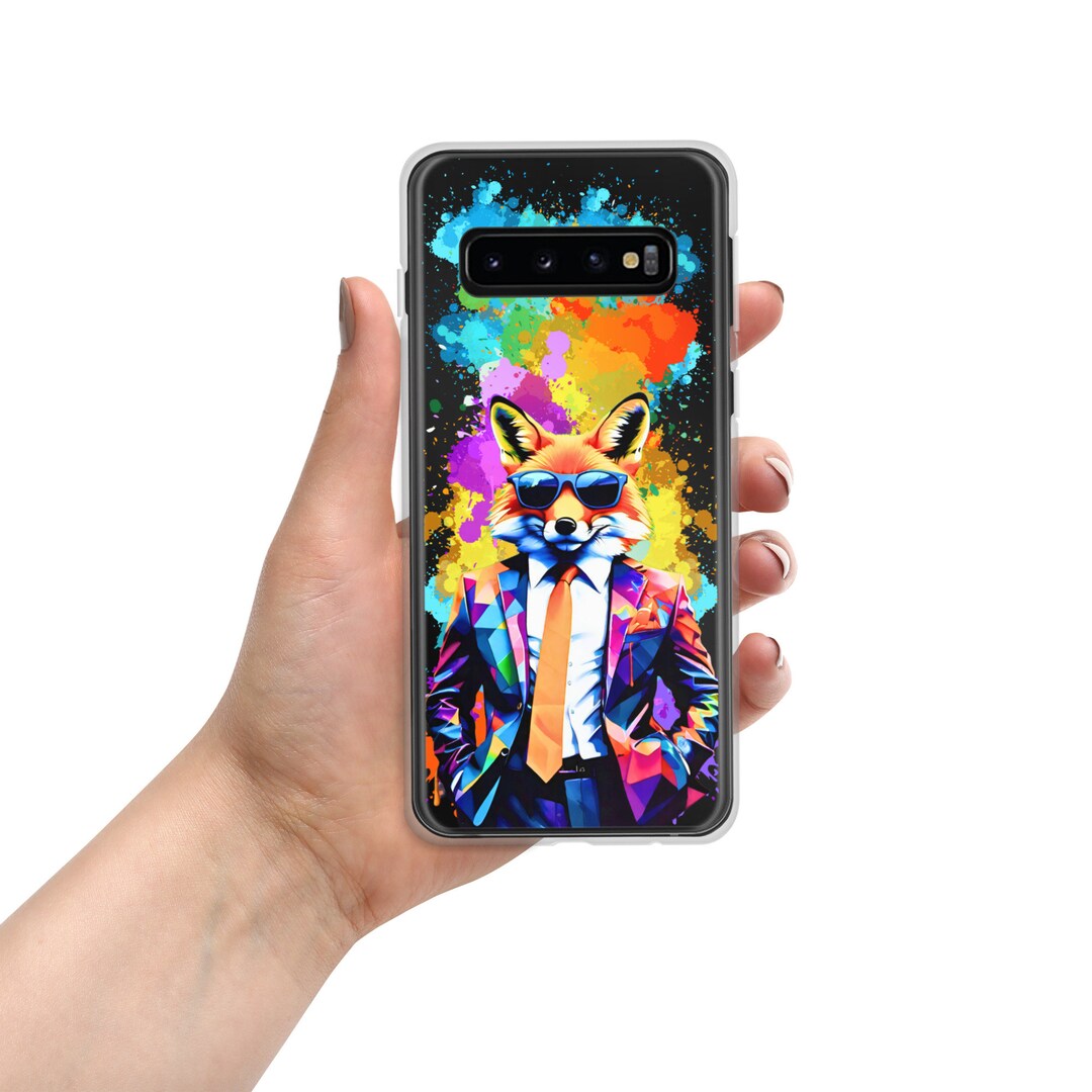 Clear Case for Samsung® Fox Colour Splashes - Etsy UK