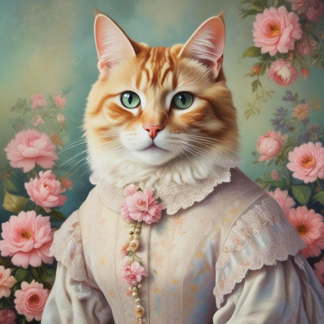 Vintage Cats Portraits Digital Downloads - Etsy