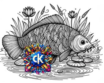 Golden Carp Jumping - Etsy