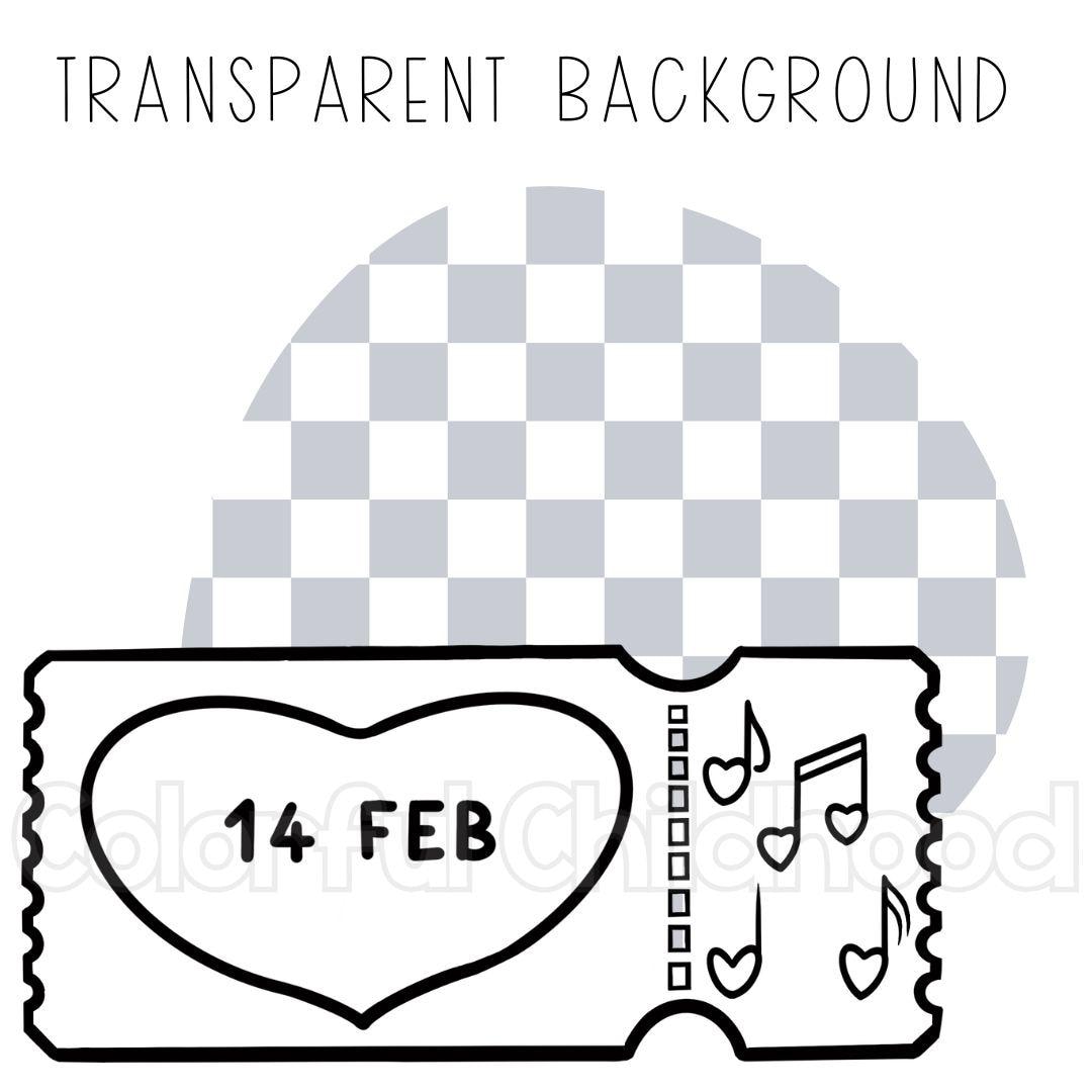Valentine's Day Doodles - Black and White Outline and Line Art Clipart ...