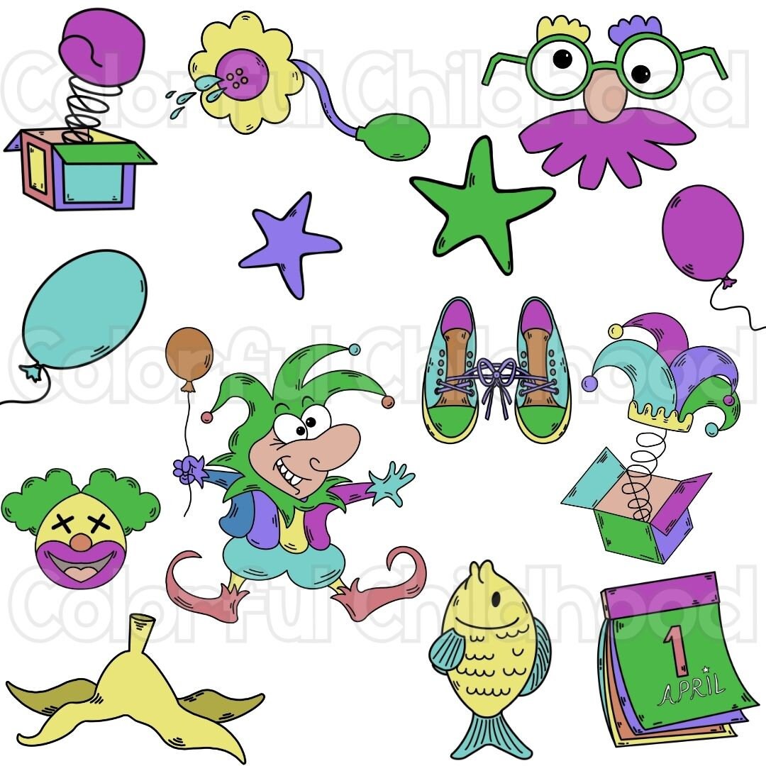 April Fool's Day Clipart | Original Images, Color and Black & White ...