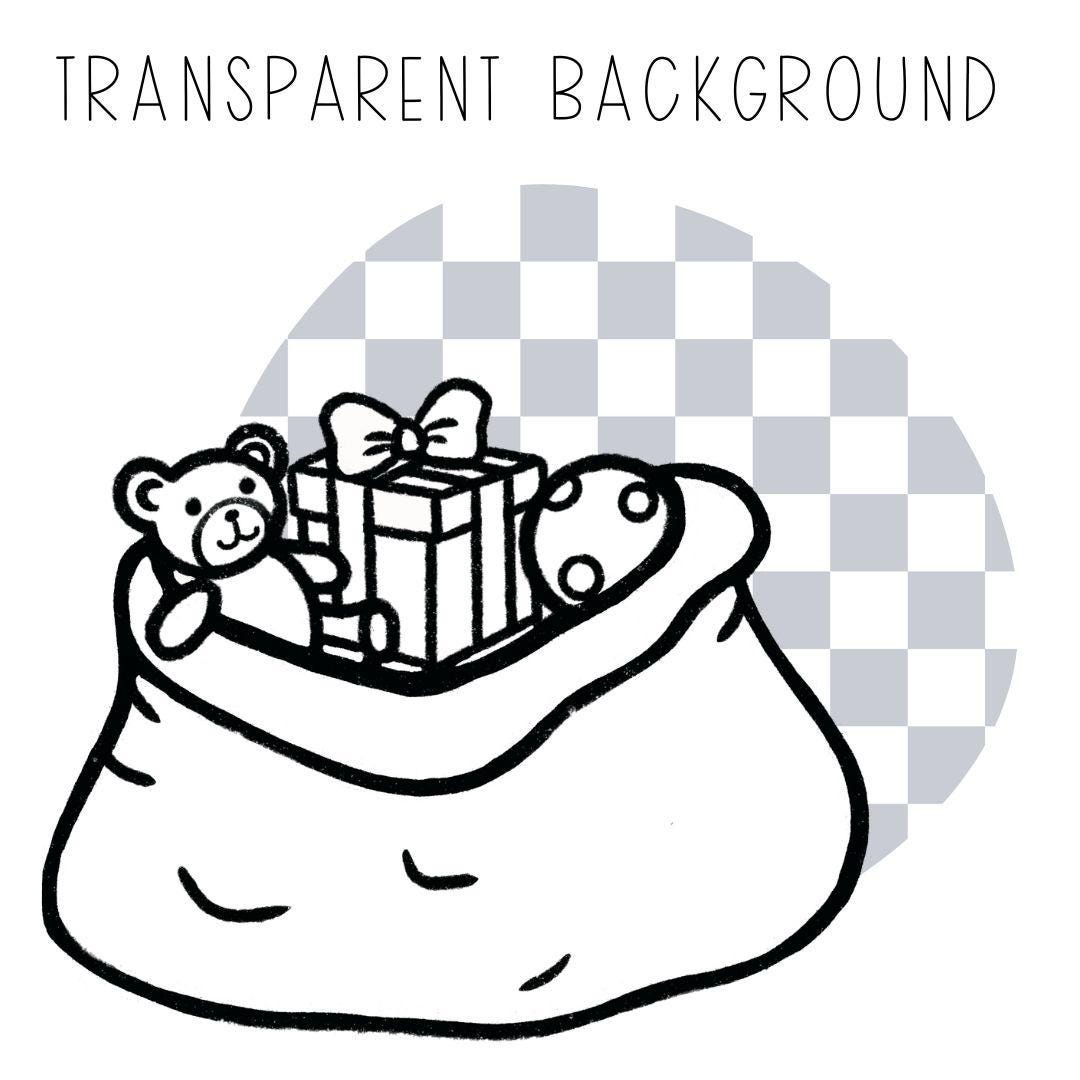 Seasonal Doodle Clipart - Black and White Outline and Line Art Clipart ...