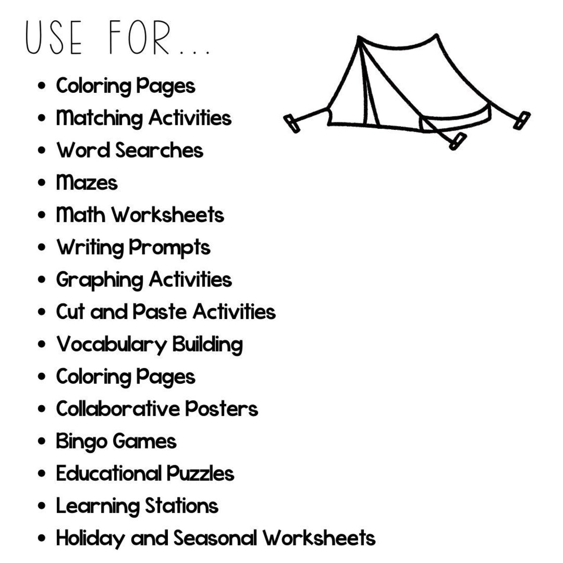 Summer Doodle Clipart - Black and White Outline and Line Art Clipart ...