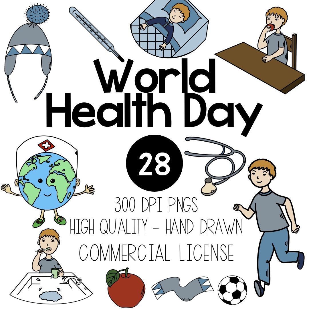 World Health Day Clipart, Original Images, Color and Black & White ...