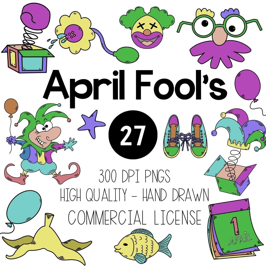 April Fool's Day Clipart | Original Images, Color and Black & White ...