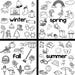 Seasonal Doodle Clipart - Black and White Outline and Line Art Clipart ...
