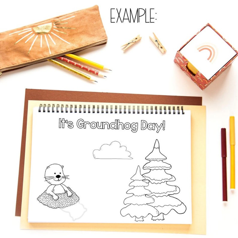 Groundhog Day Clipart | Original Clip Art, Color and Black & White ...