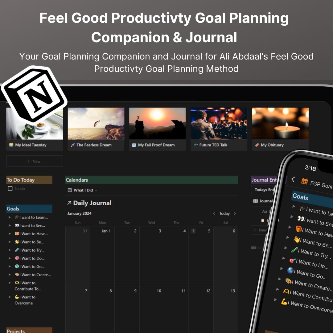 The Feel Good Productivity Goal Planning Companion and Journal for ...