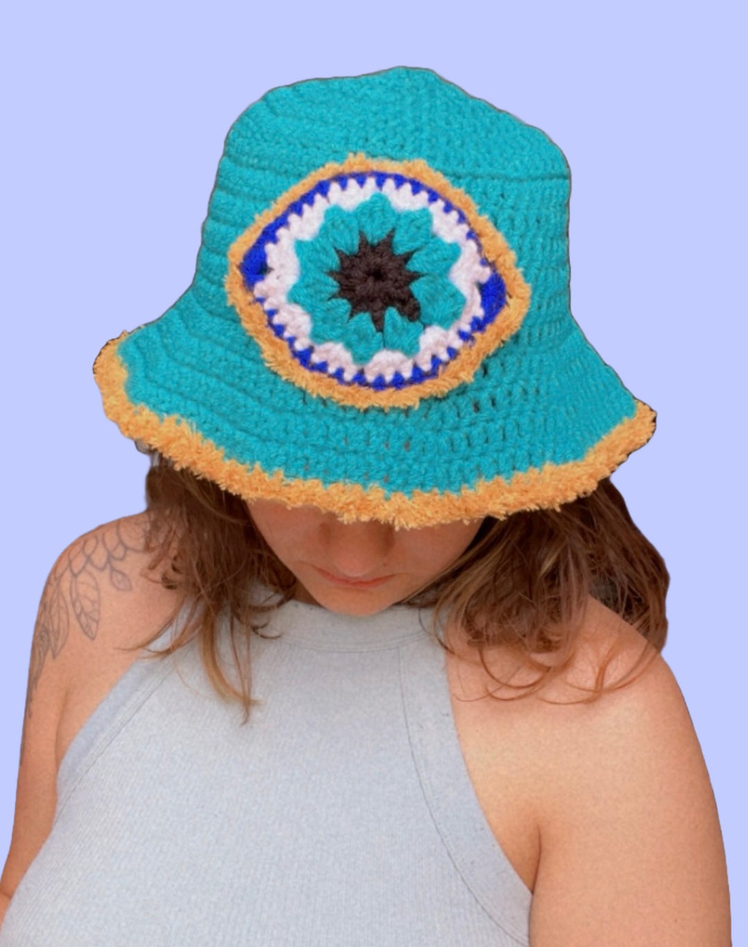 Crochet Eye Bucket Hat - Etsy