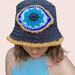 Crochet Eye Black Bucket Hat - Etsy