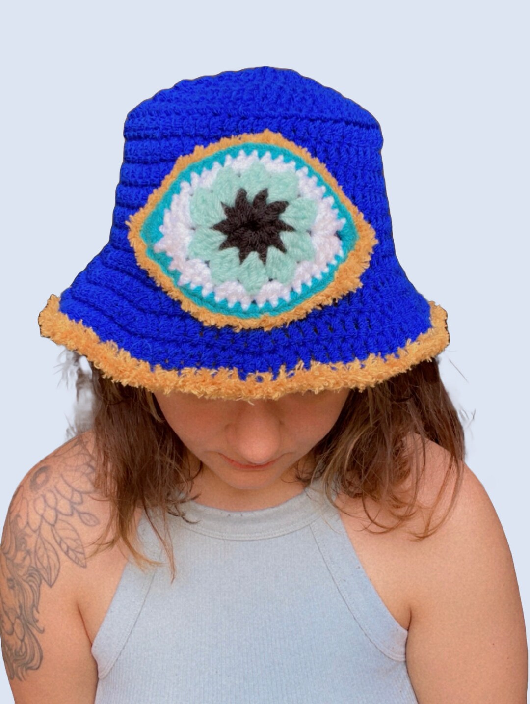 Crochet Eye Bucket Hat - Etsy