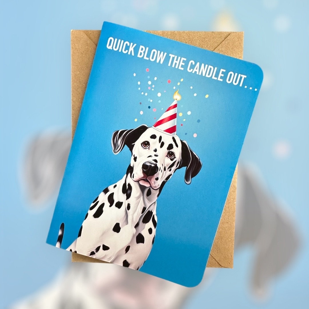 Dalmatian Birthday Card Funny Birthday Card Dog Birthday Card Happy ...