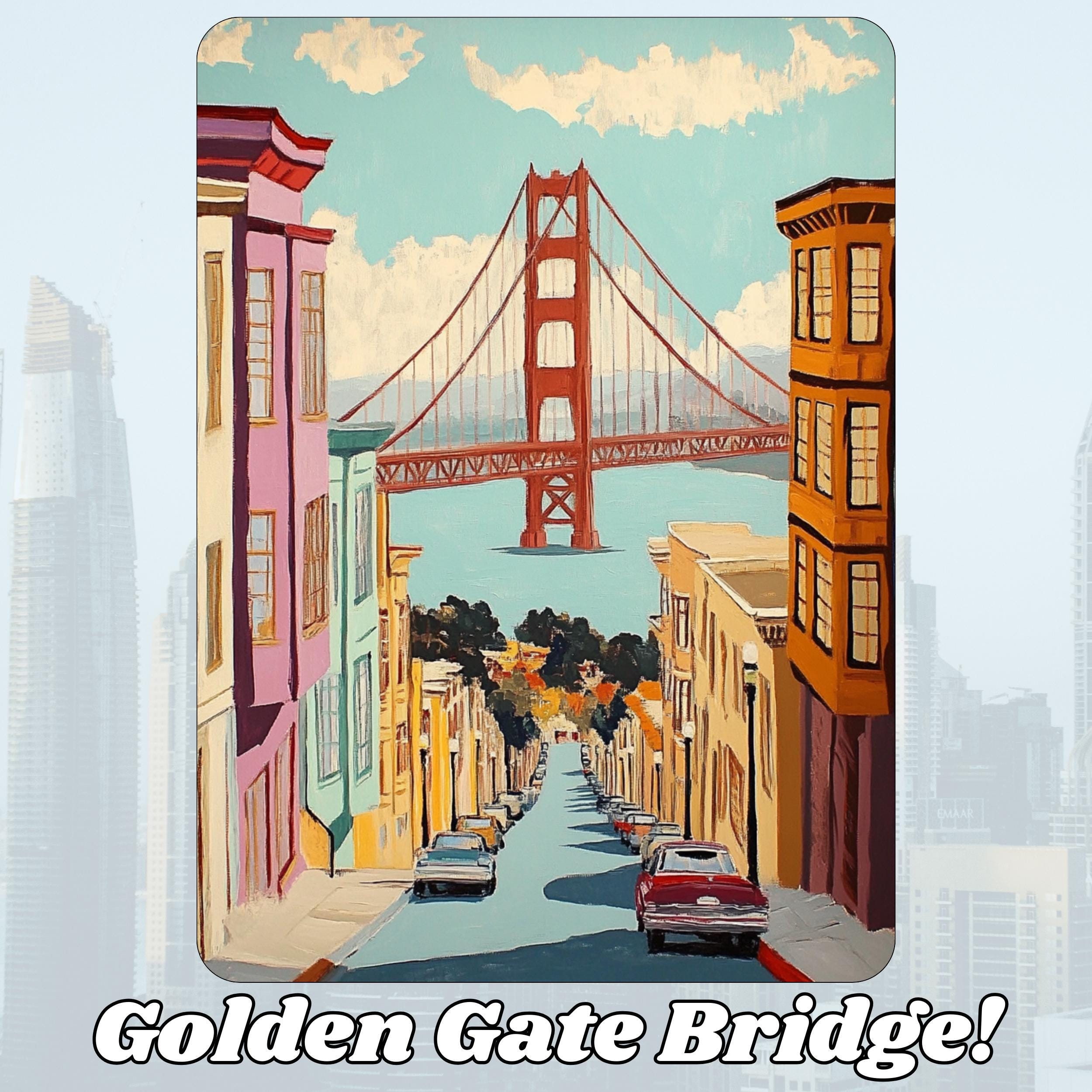 Scenic Golden Gate Bridge Birthday Card San Francisco City Birthday ...