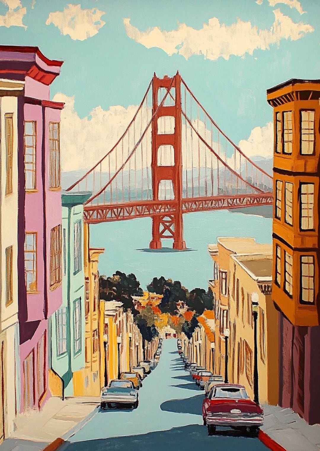 Scenic Golden Gate Bridge Birthday Card San Francisco City Birthday ...