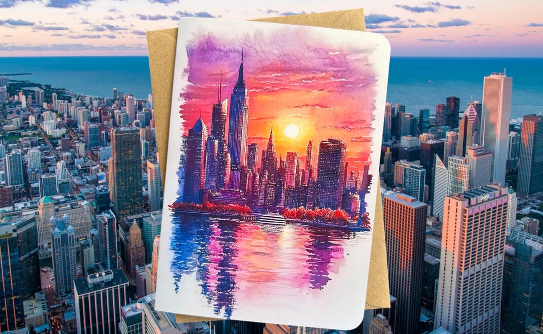 Scenic New York City Birthday Card City Birthday Card Gift Ideas for ...