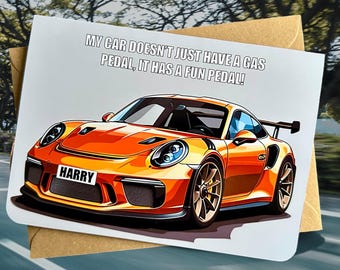 Personalised Sports Car Birthday Card Customised Birthday Card Supercar ...