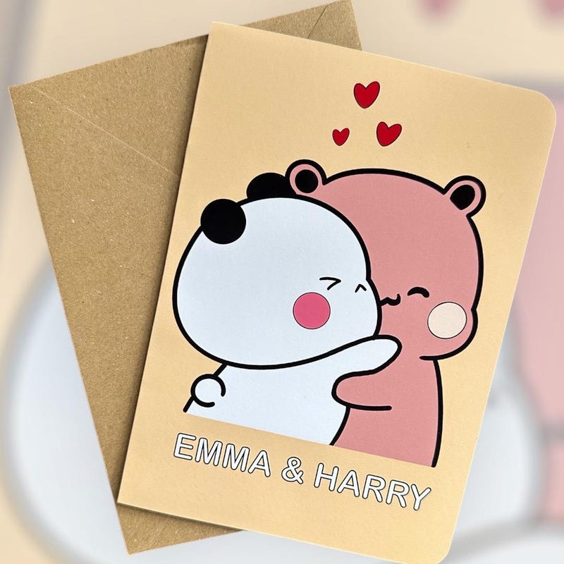 Dudu Valentines Card - Etsy UK