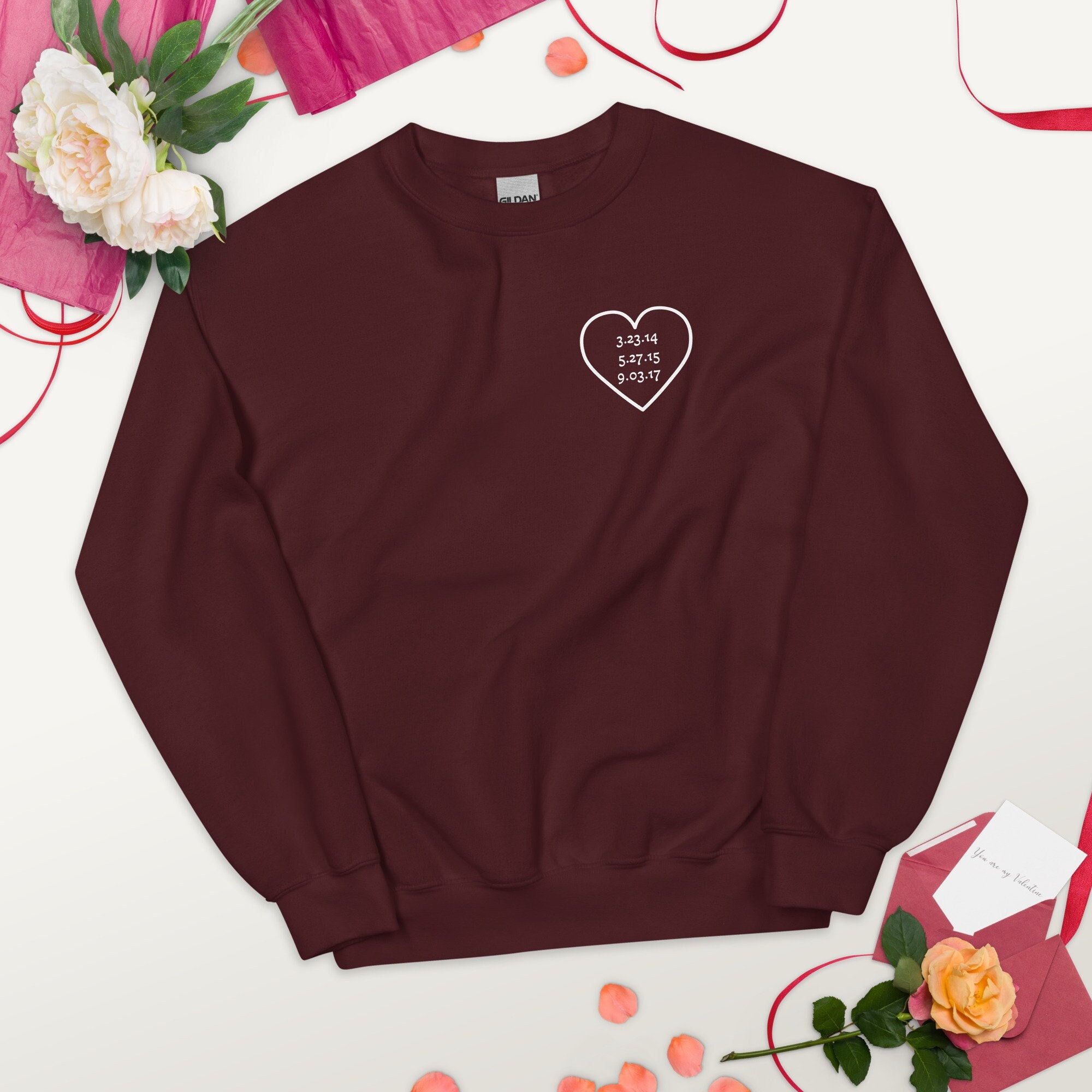 Personalized Sweater Anniversary Custom Crewneck Valentine's Day Gift ...
