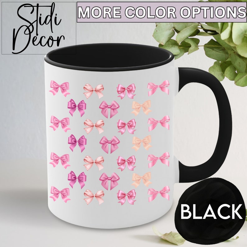 COQUETTE PINK BOW Coffee Mug Coquette Room Decor, Retro Vintage Trendy ...