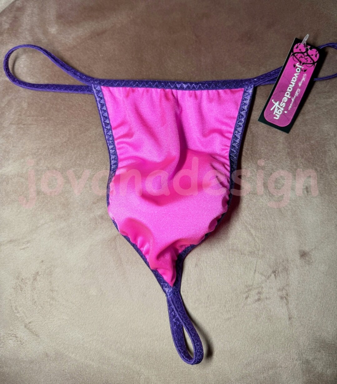 Jovanadesign Mens Plug Back String Size S -K1 Seamless Suit- Neon Pink ...