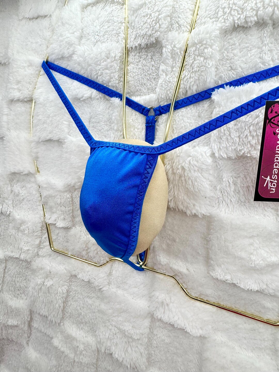 Jovanadesign Extreme Small String Royal Blue Swim Tanga Micro Mens ...