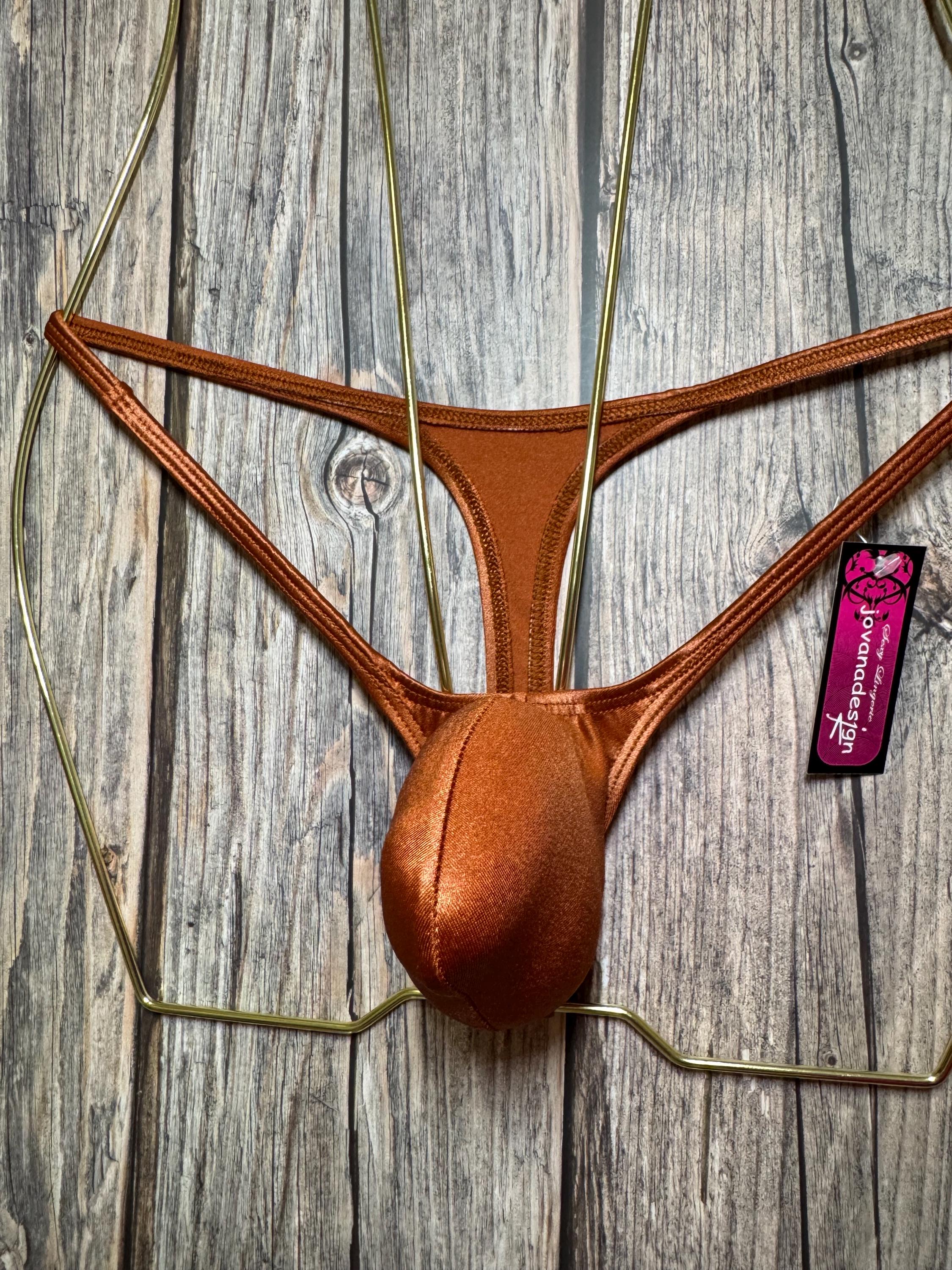 Jovanadesign 3D Micro Mens Thong Push Out Bulge Copper Wet Look ...