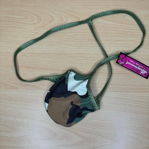 Jovanadesign David Bulge String - Camouflage Olive Brown- Low Waist ...