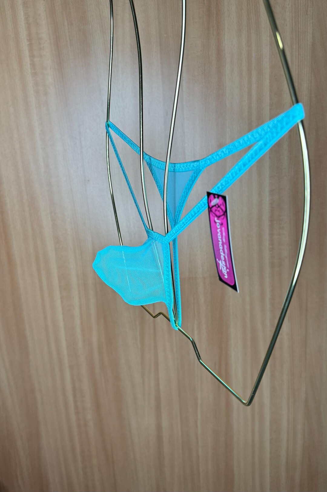 Jovanadesign Tiny 3D String 1, Extreme Micro Pouch, Skimpy Micro Mens String Aquamarine See ...