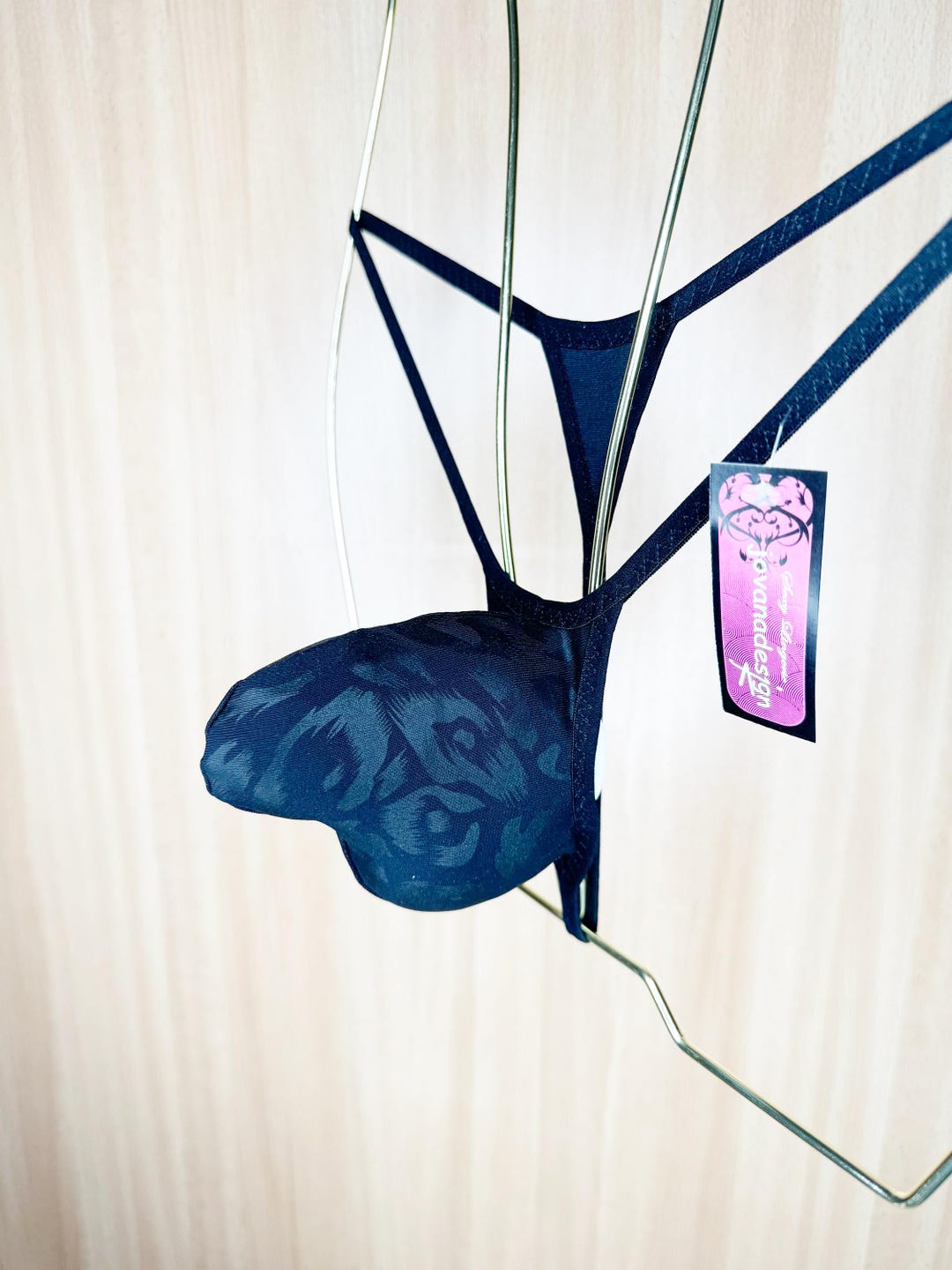 Jovanadesign 3D String 1, Push up and Push Out Mens String Black ...